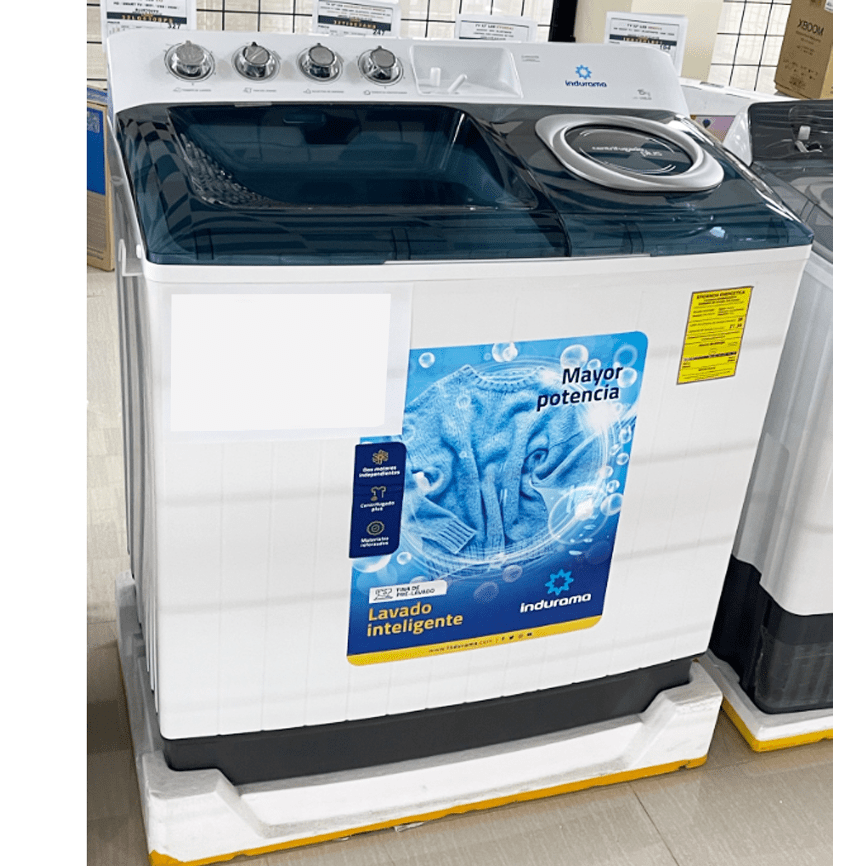 LAVADORA INDURAMA DOBLE POZO 33 LBS-15 KG, LRI-15BLSA - GALME ...